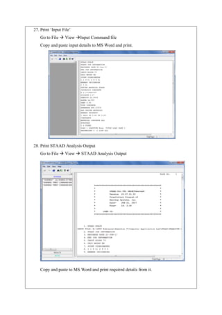 Design of simple beam using staad pro | PDF