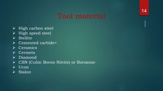 Design of single point cutting tool | PPTX