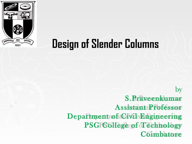 Design of slender columns as per IS 456-2000 | PPT