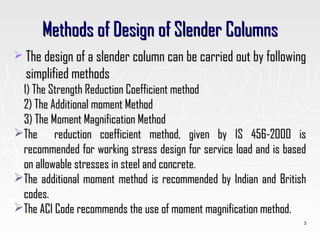 Design of slender columns as per IS 456-2000 | PPT