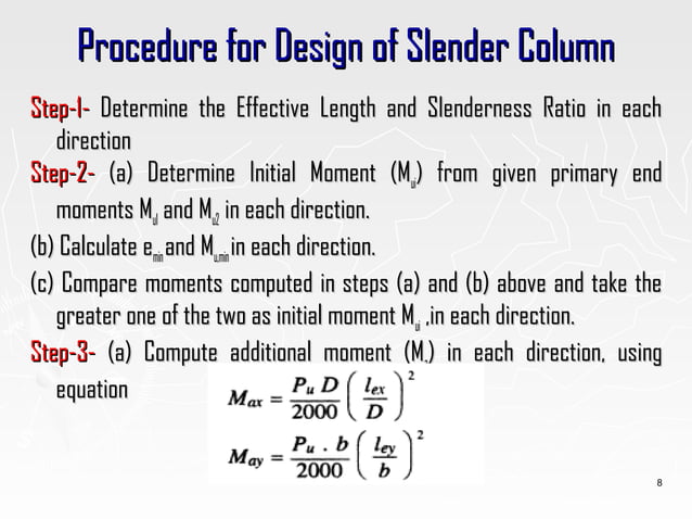 Design of slender columns as per IS 456-2000 | PPT