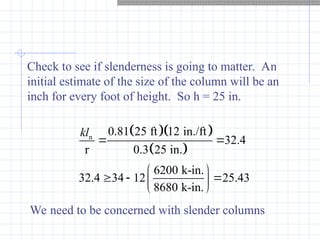 design of slender columns(Problem) very helpful.ppt
