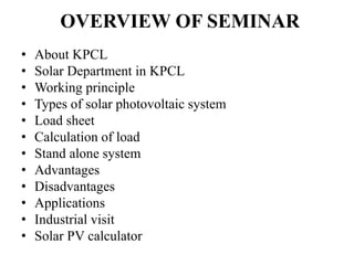 Design of solar pv grid connected system based on load requirement and ...