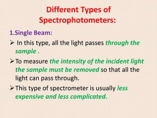 Design of spectrophotometry | PPTX