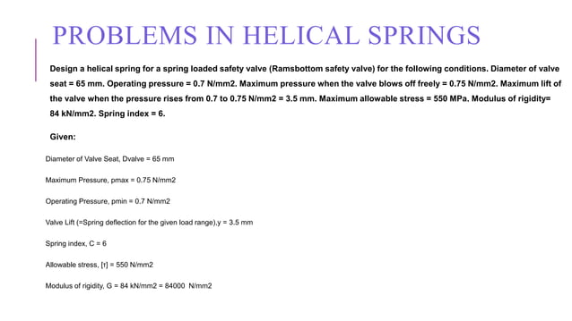 Design of springs and levers | PPT