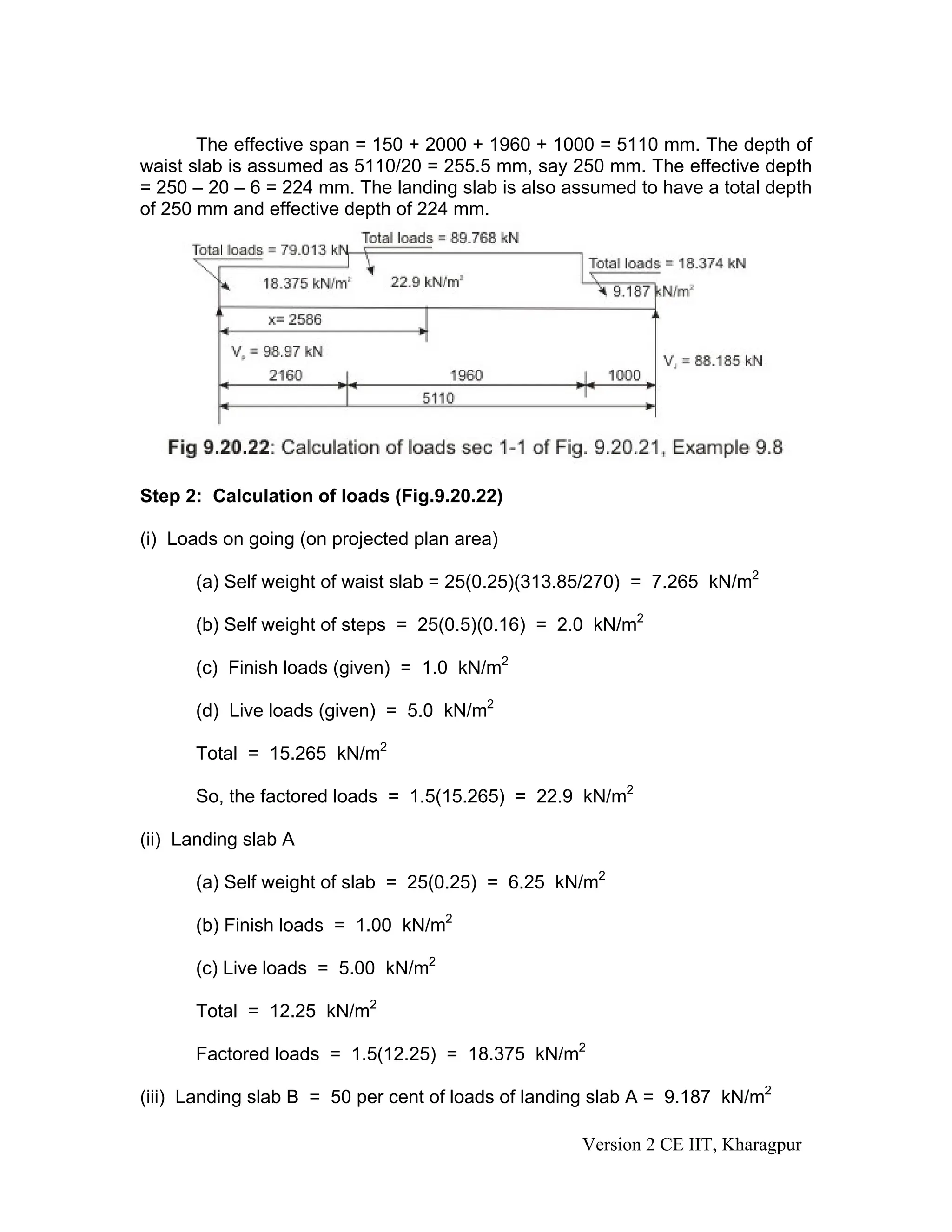 Design of Reinforced Concrete Stair Case | PDF