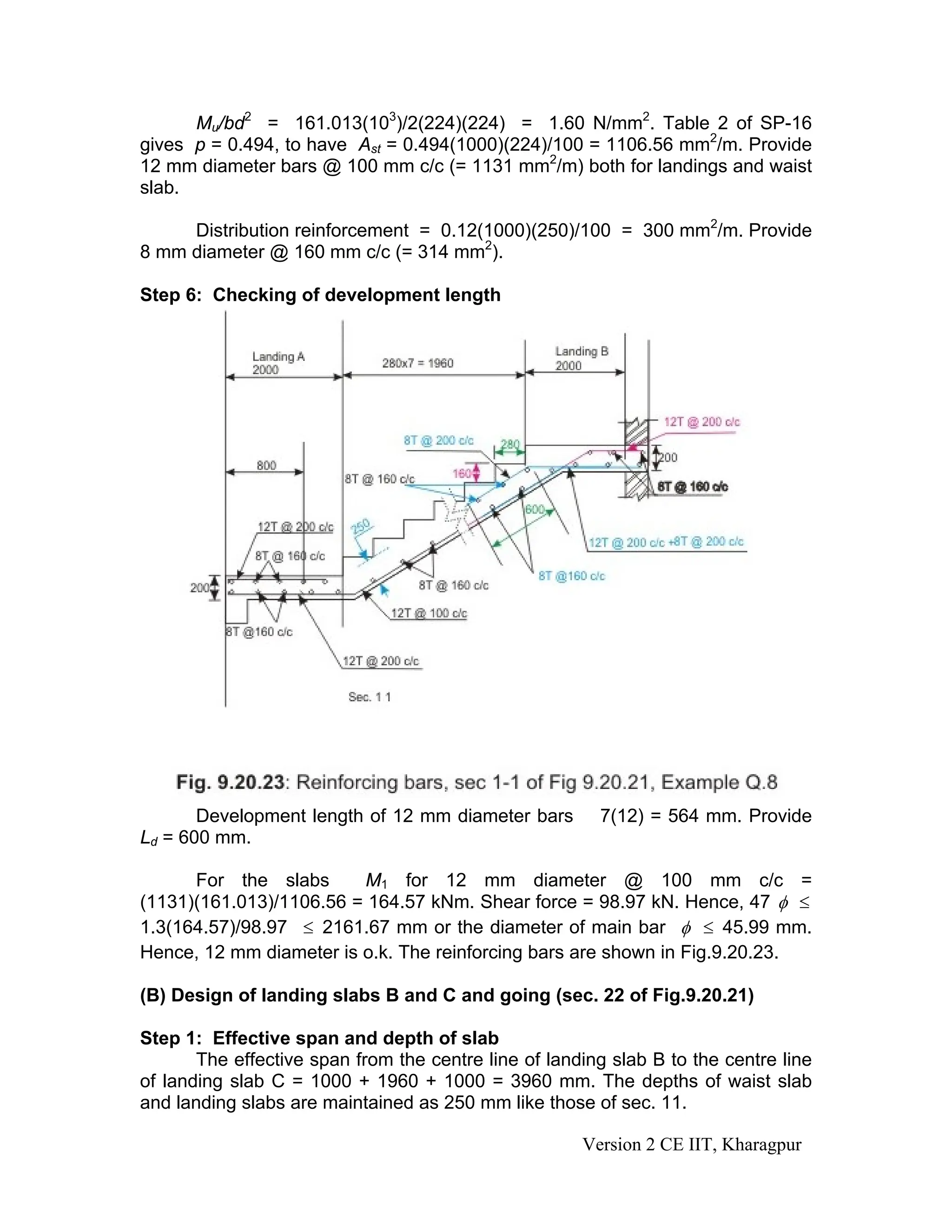 Design of Reinforced Concrete Stair Case | PDF