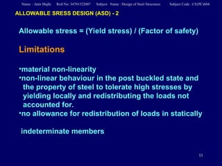 Design of Steel , limit state method to find steeldesign | PPT