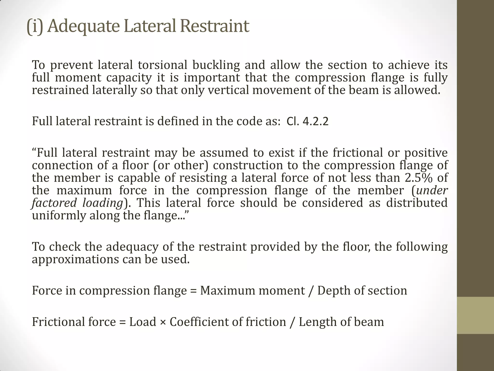 Design of steel beams | PDF