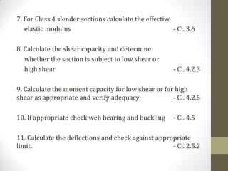 Design of steel beams | PDF