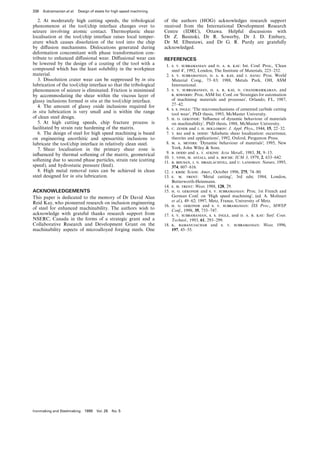 Design of steels for high speed machining | PDF | Chemistry | Science