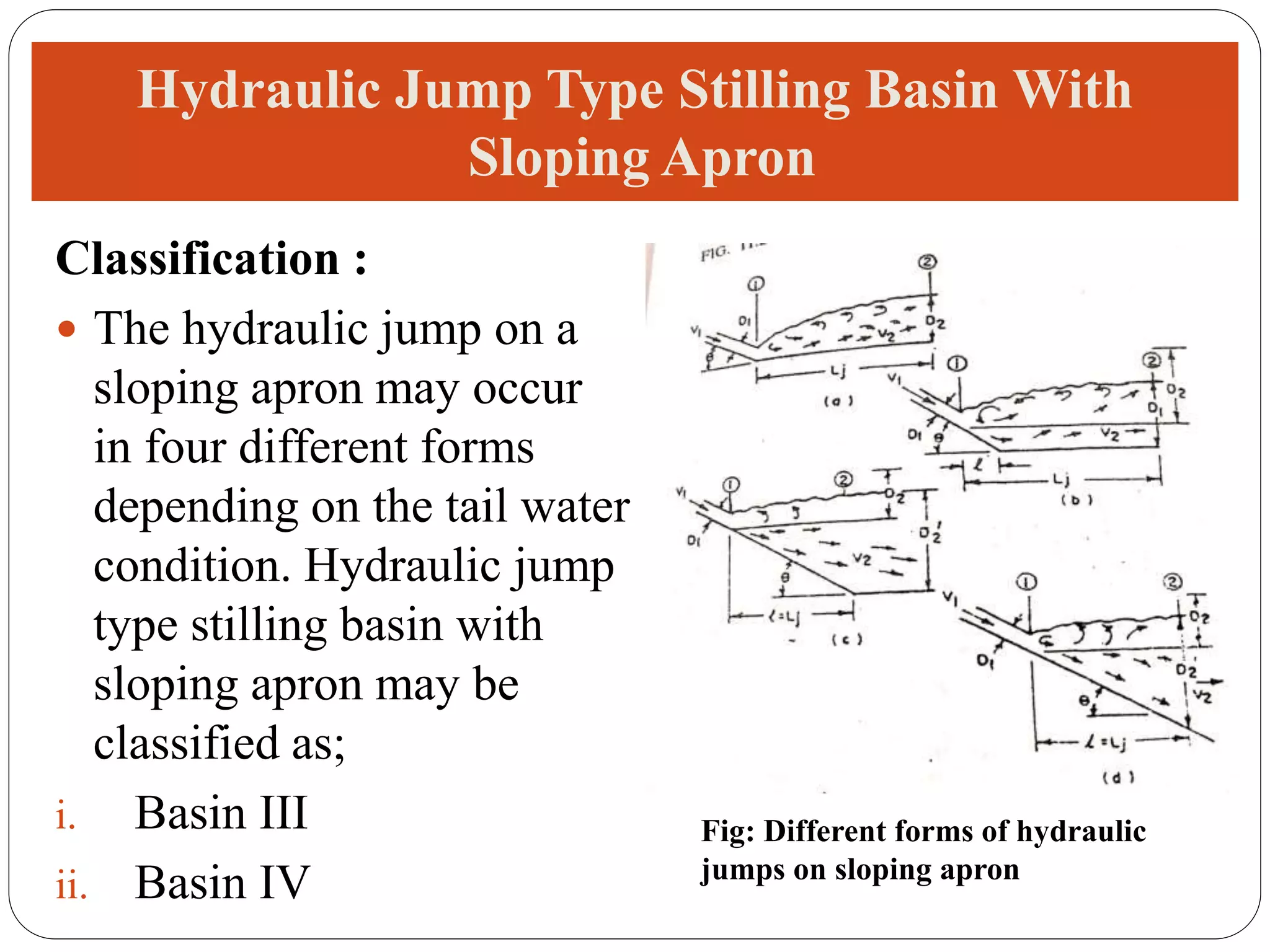 Design of stilling basin and roughness devices | PPTX