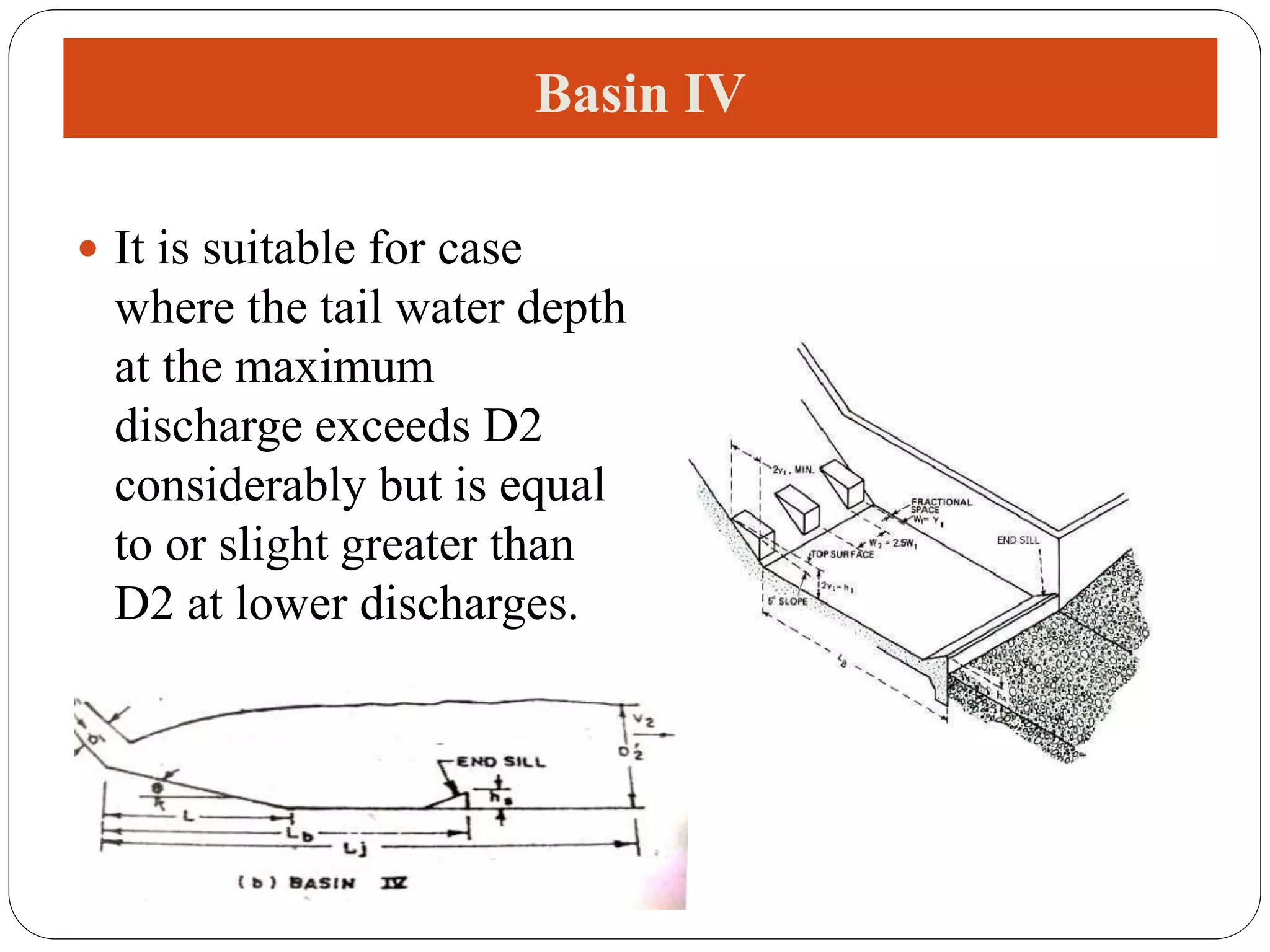 Design of stilling basin and roughness devices | PPTX