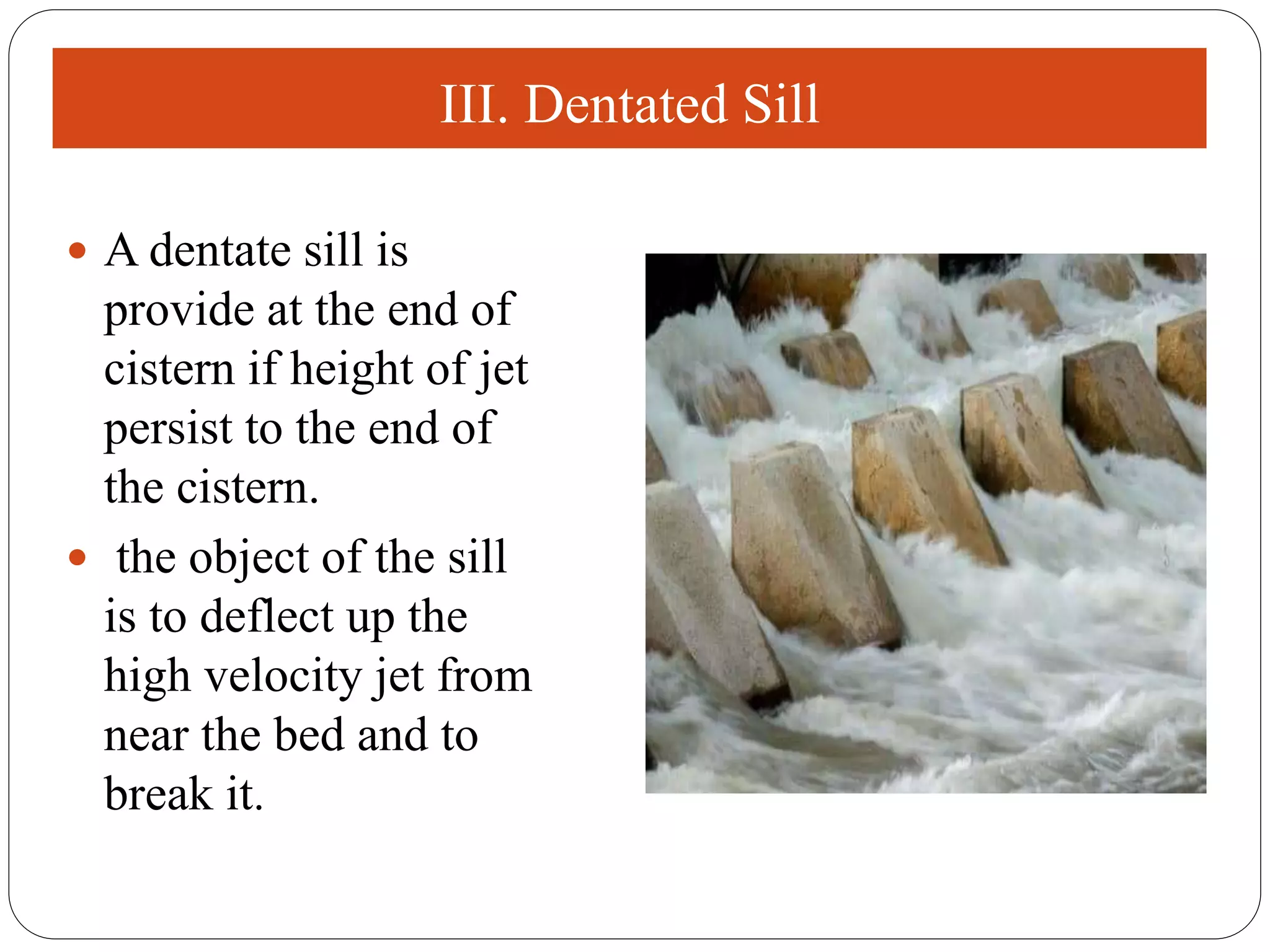 Design of stilling basin and roughness devices | PPTX