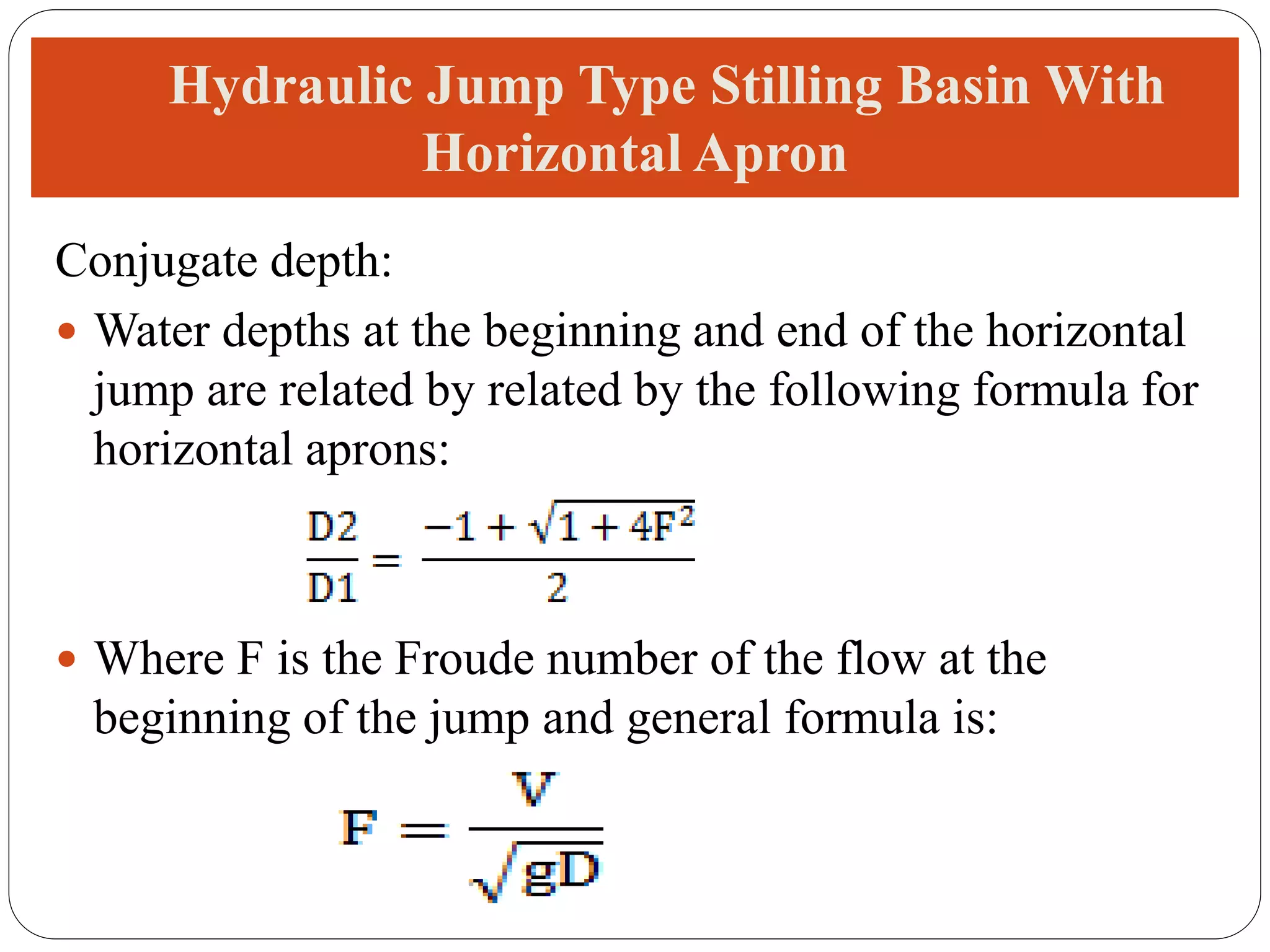 Design of stilling basin and roughness devices | PPTX