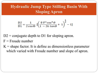 Design of stilling basin and roughness devices | PPTX