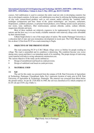 DESIGN OF STONE DUST STABILIZED ROAD | PDF