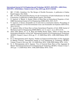 DESIGN OF STONE DUST STABILIZED ROAD | PDF