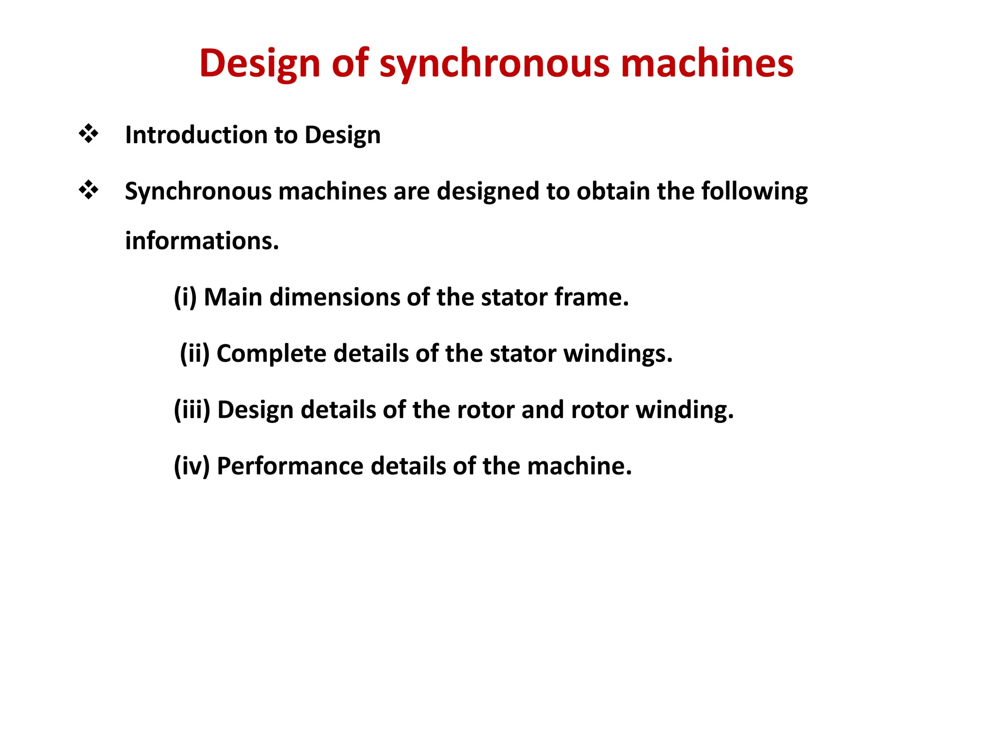 Design Of Synchronous Machines, Synchronous Generator | PDF