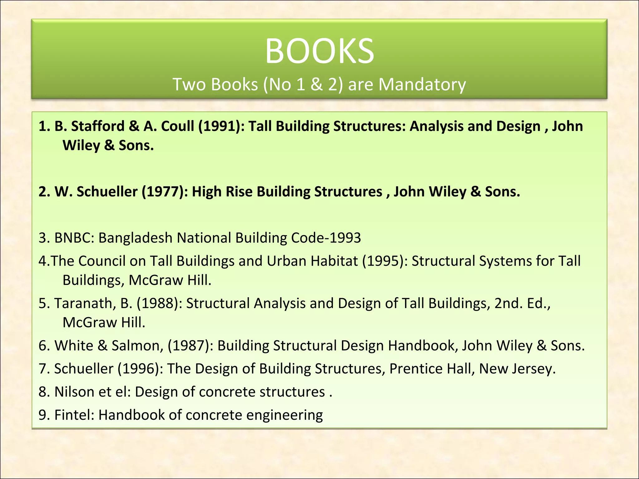 Design of tall buildings lecture-1-part-2-dr-shafiul-bari-sir | PPT