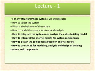 Design of tall buildings lecture-1-part-2-dr-shafiul-bari-sir | PPT