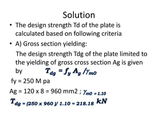 Design of tension members | PPTX