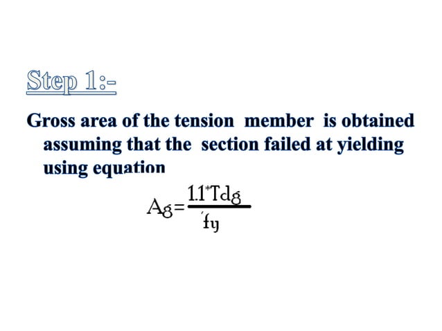 Design of tension members | PPTX