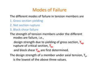 Design of Tension members.pdf | Physics | Science