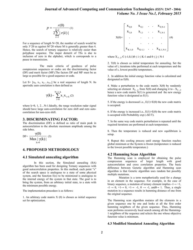 Design of ternary sequence using msaa | PDF