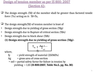 Design of Tesion member Design of Steel Structure.pptx