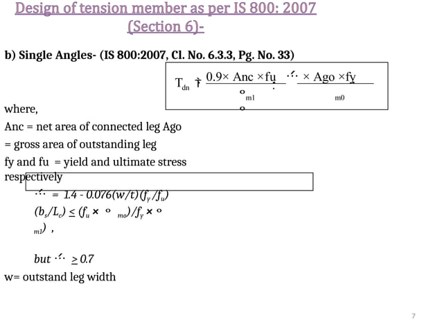 Design of Tesion member Design of Steel Structure.pptx