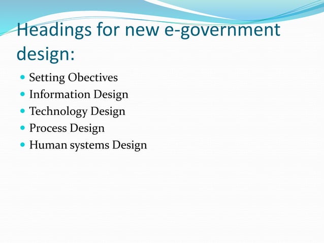 Design of the new e-Government system | PPTX