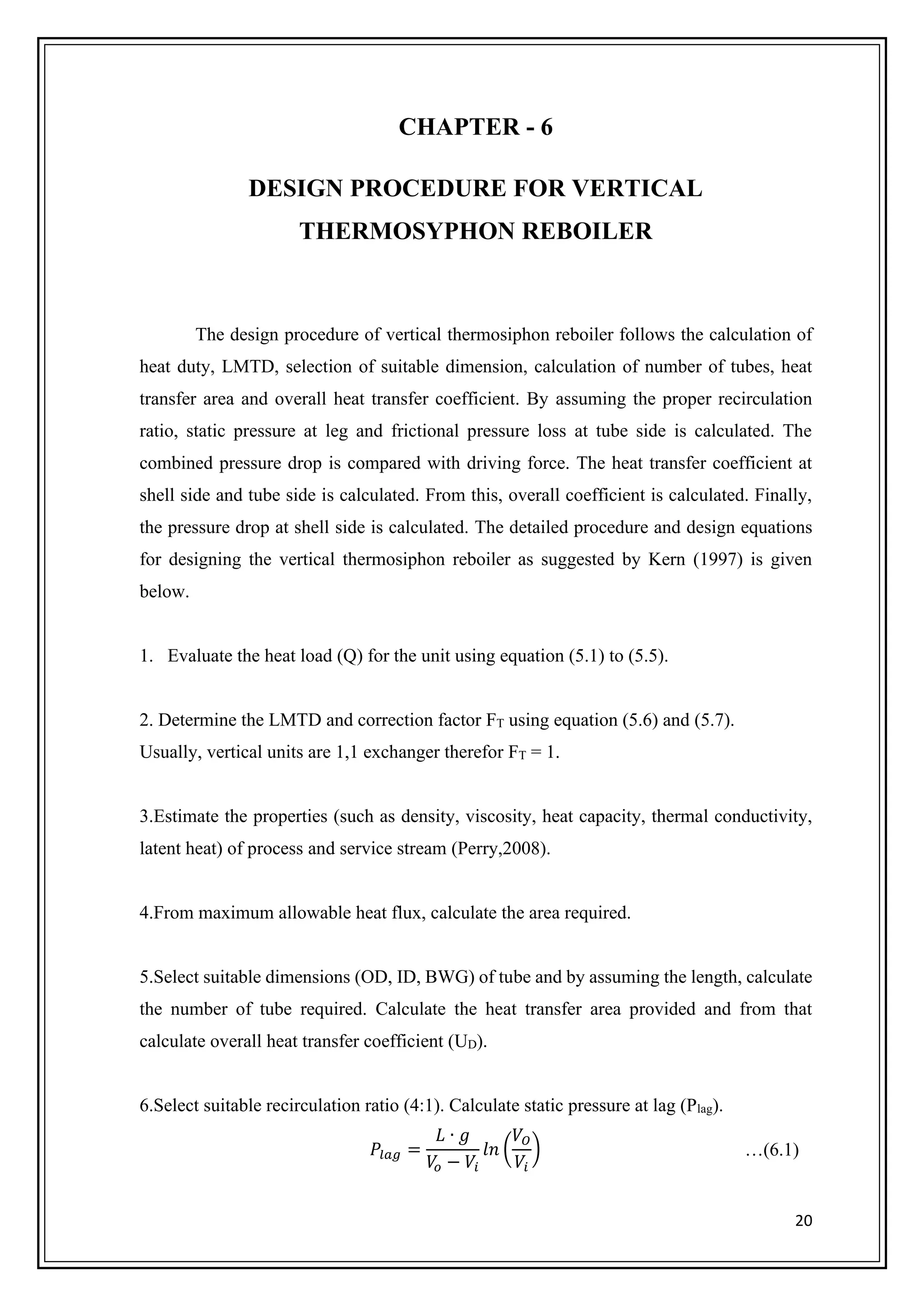 Design of thermosyphon reboiler | PDF