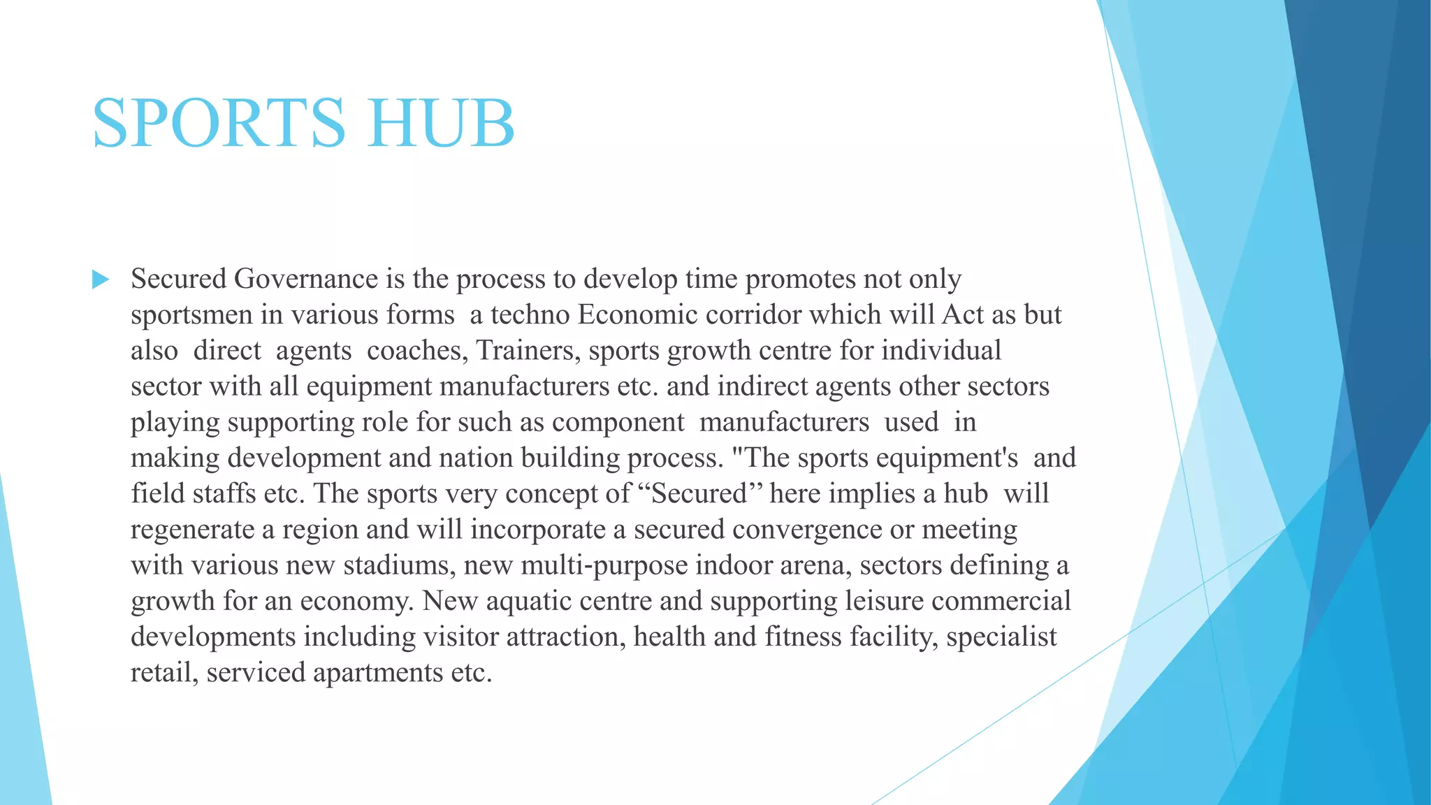 Design of the sports hub | PPTX