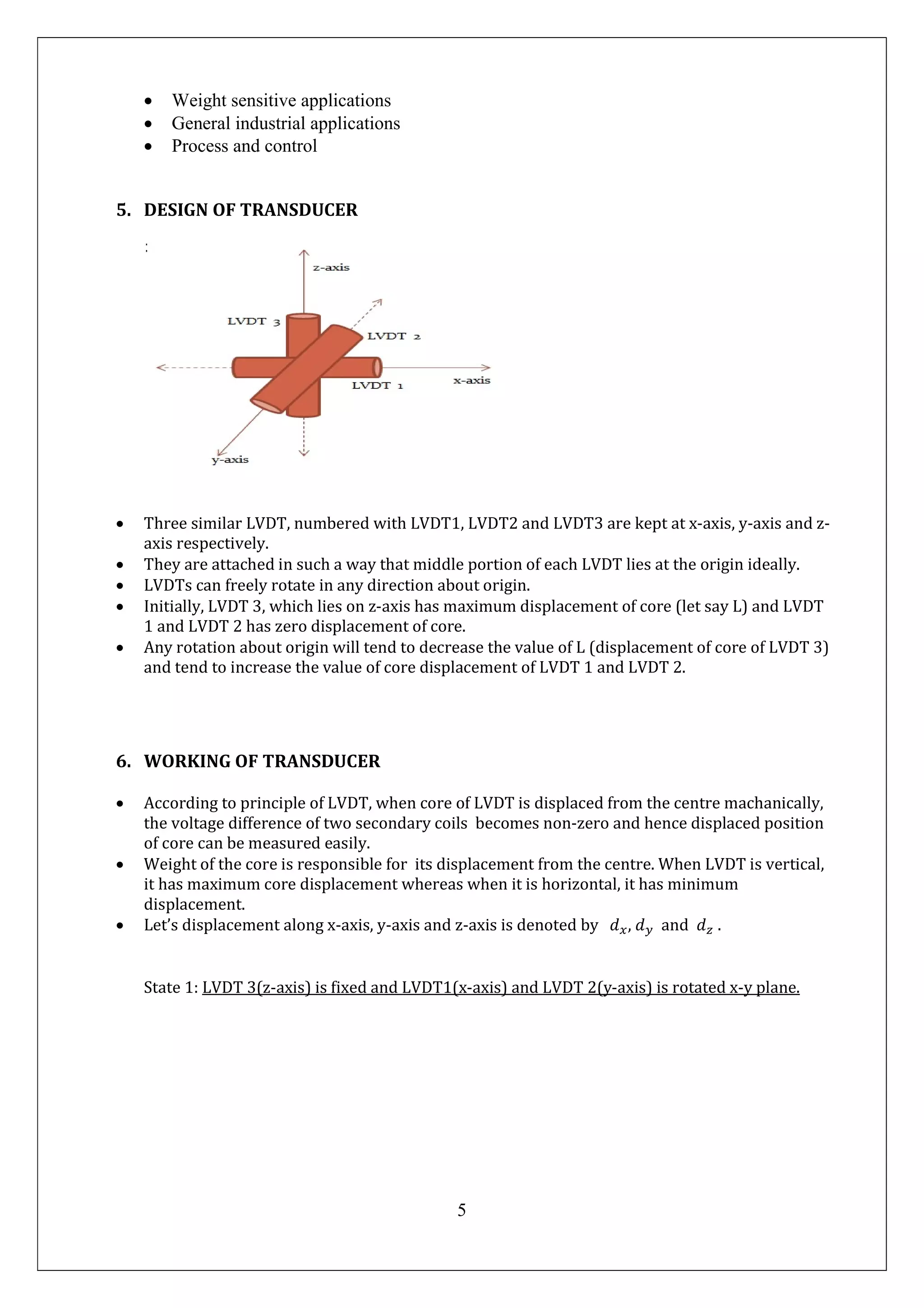 Design Of Transducer To Measure Comparative Rotation In 3 D Using Lvdt Pdf