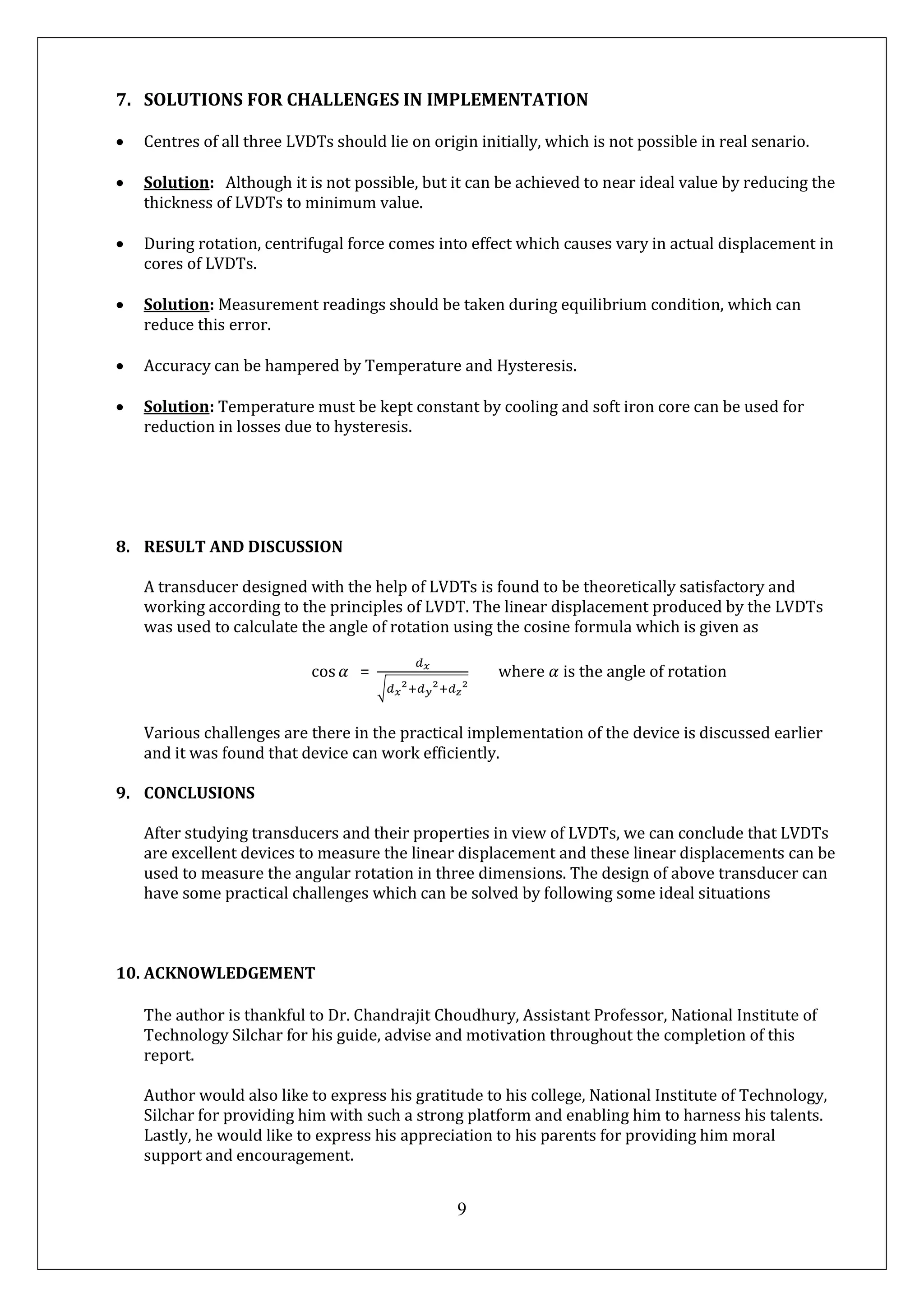 Design Of Transducer To Measure Comparative Rotation In 3 D Using Lvdt Pdf