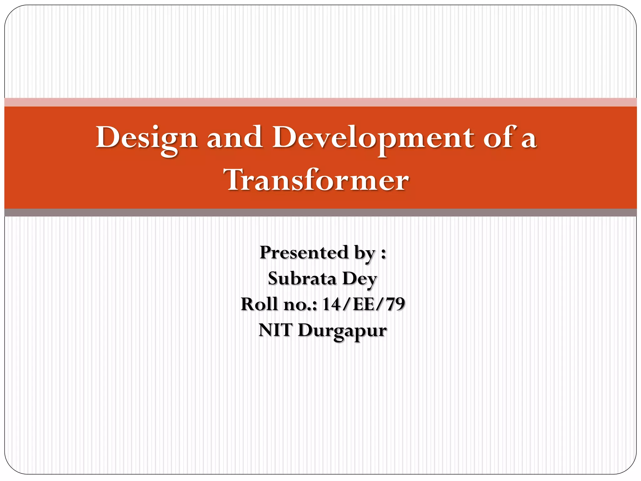 Design of transformer | PDF