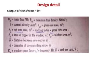 Design Of Transformer - Classification of transformer | PDF