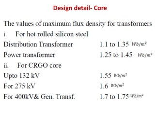 Design Of Transformer - Classification of transformer | PDF