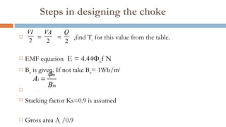 Design of transformer and chock coil | PPT