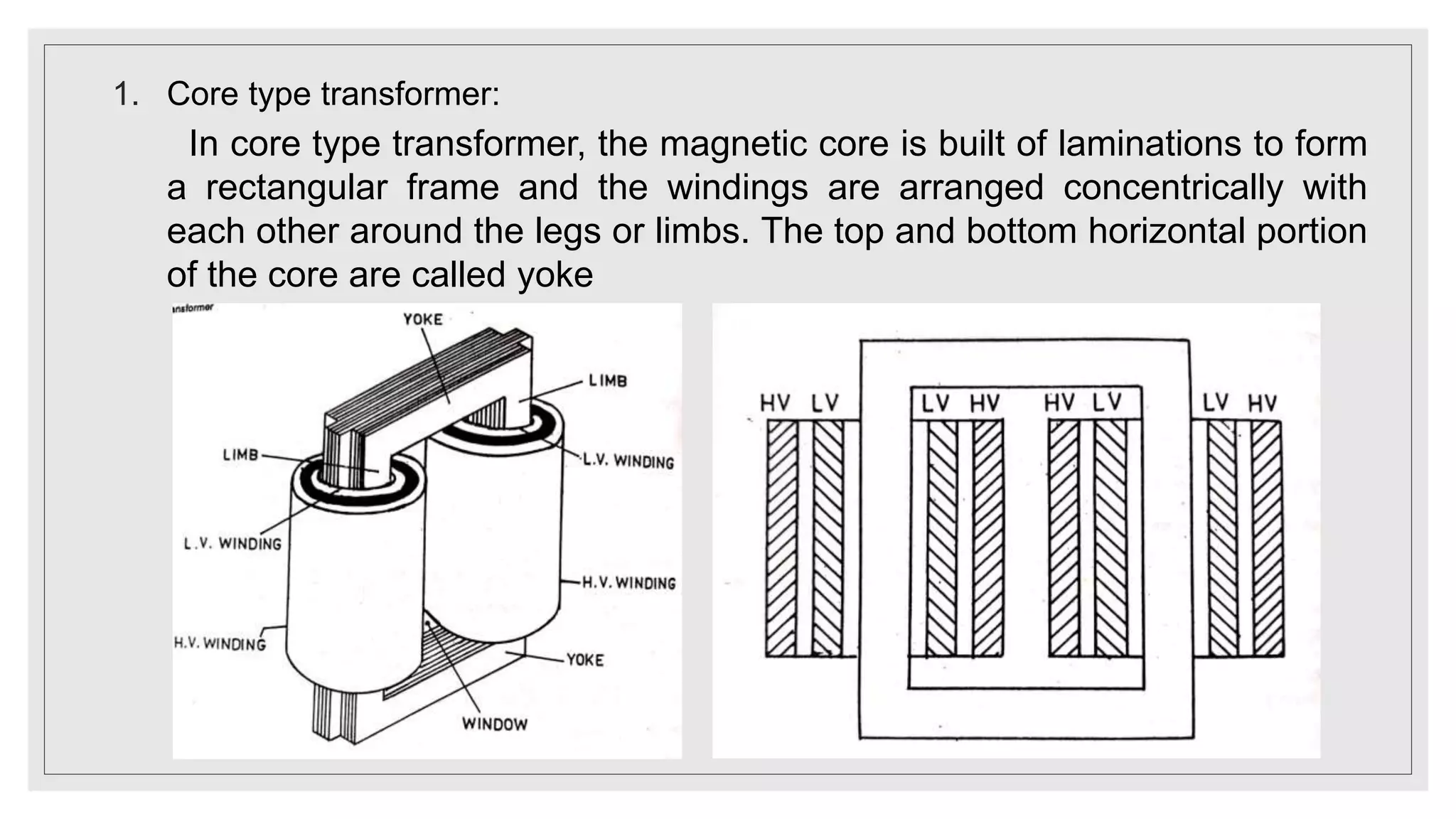 Design of transformer: classification & specification | PPT Design of transformer: classification & specification | PPT