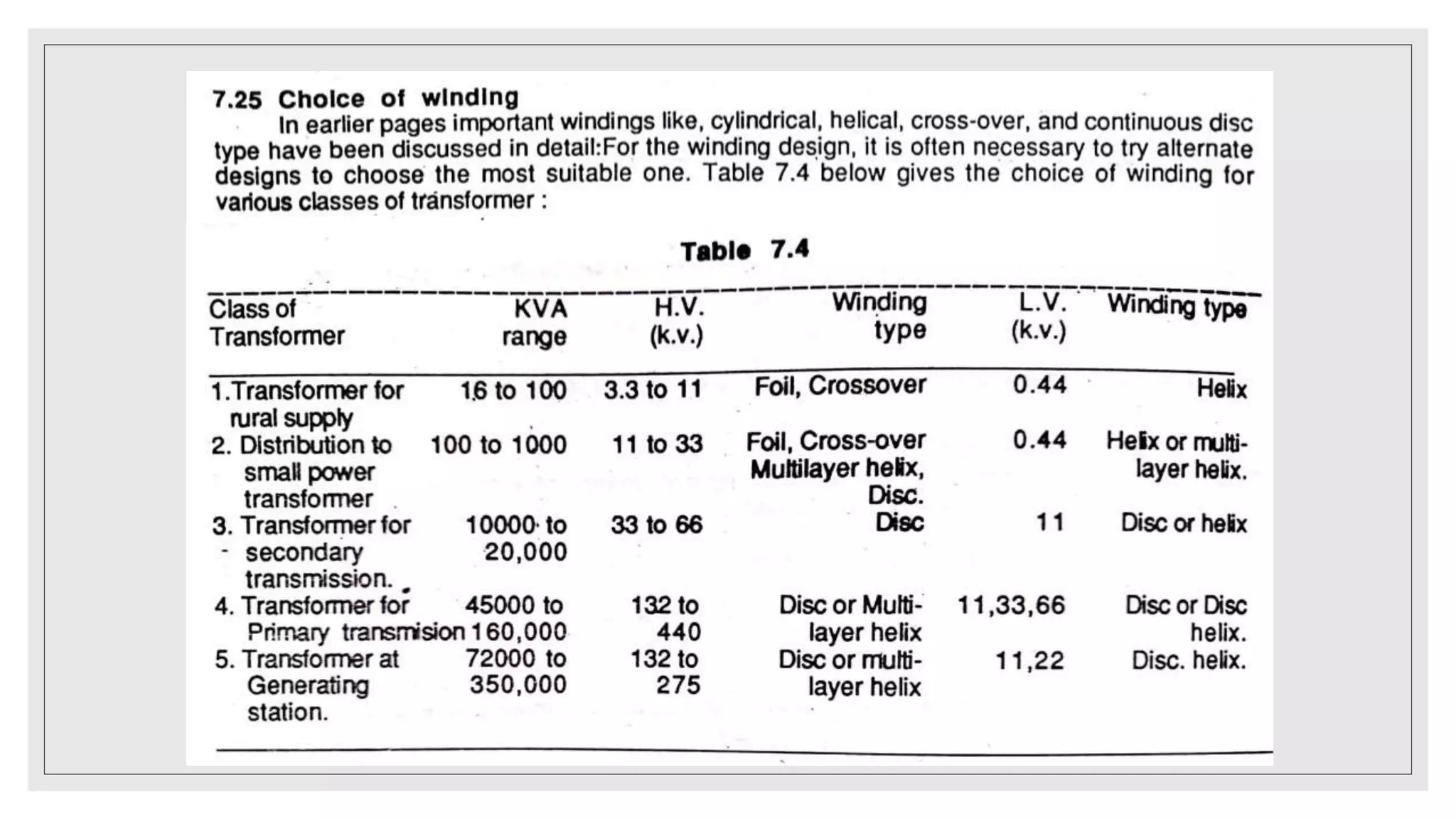 Design of transformer: Dimension of shell type transformer & winding ...