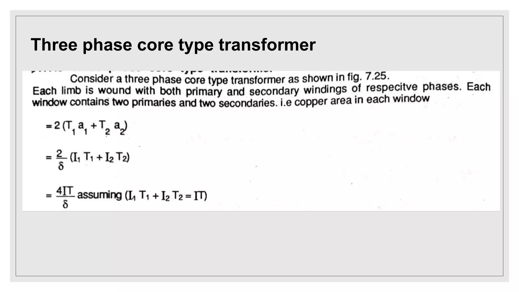 Design of transformer: Output Equation | PPTX