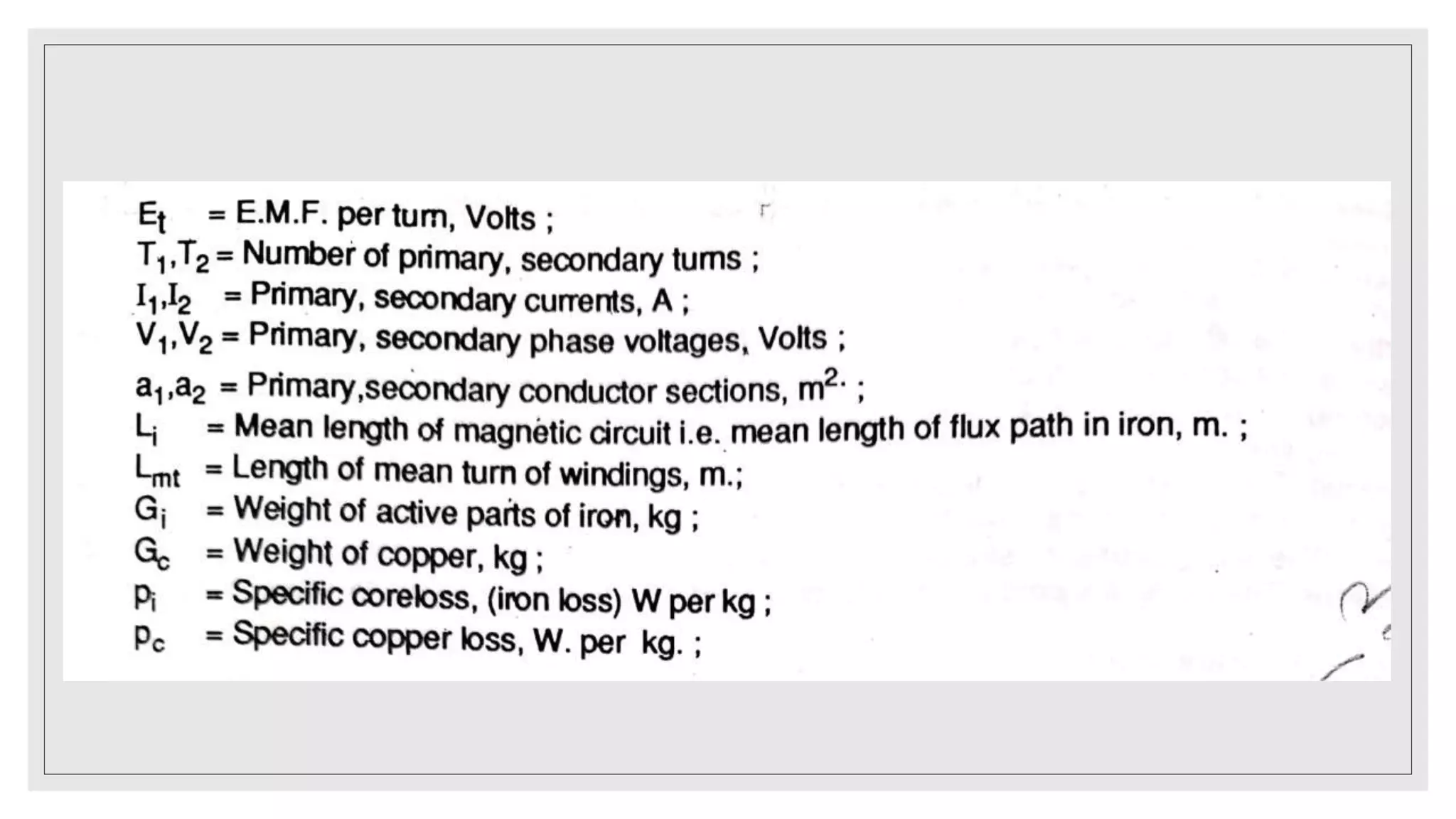Design of transformer: Output Equation | PPTX
