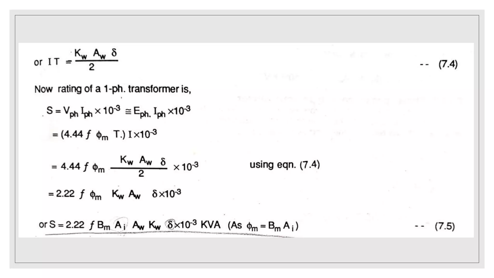 Design of transformer: Output Equation | PPTX