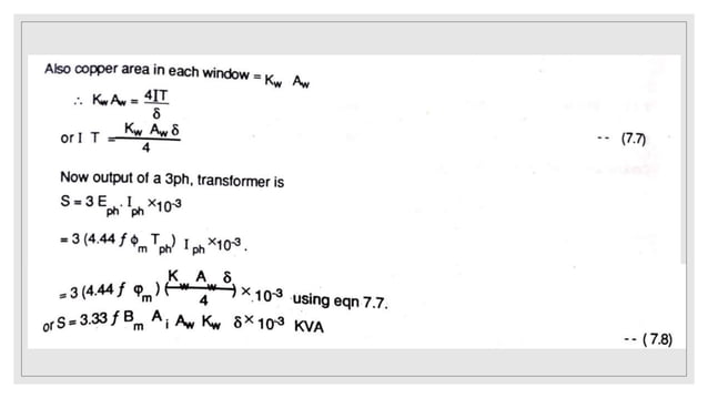 Design of transformer: Output Equation | PPTX | Physics | Science