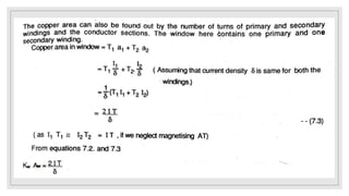 Design of transformer: Output Equation | PPTX