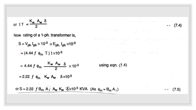 Design of transformer: Output Equation | PPTX | Physics | Science