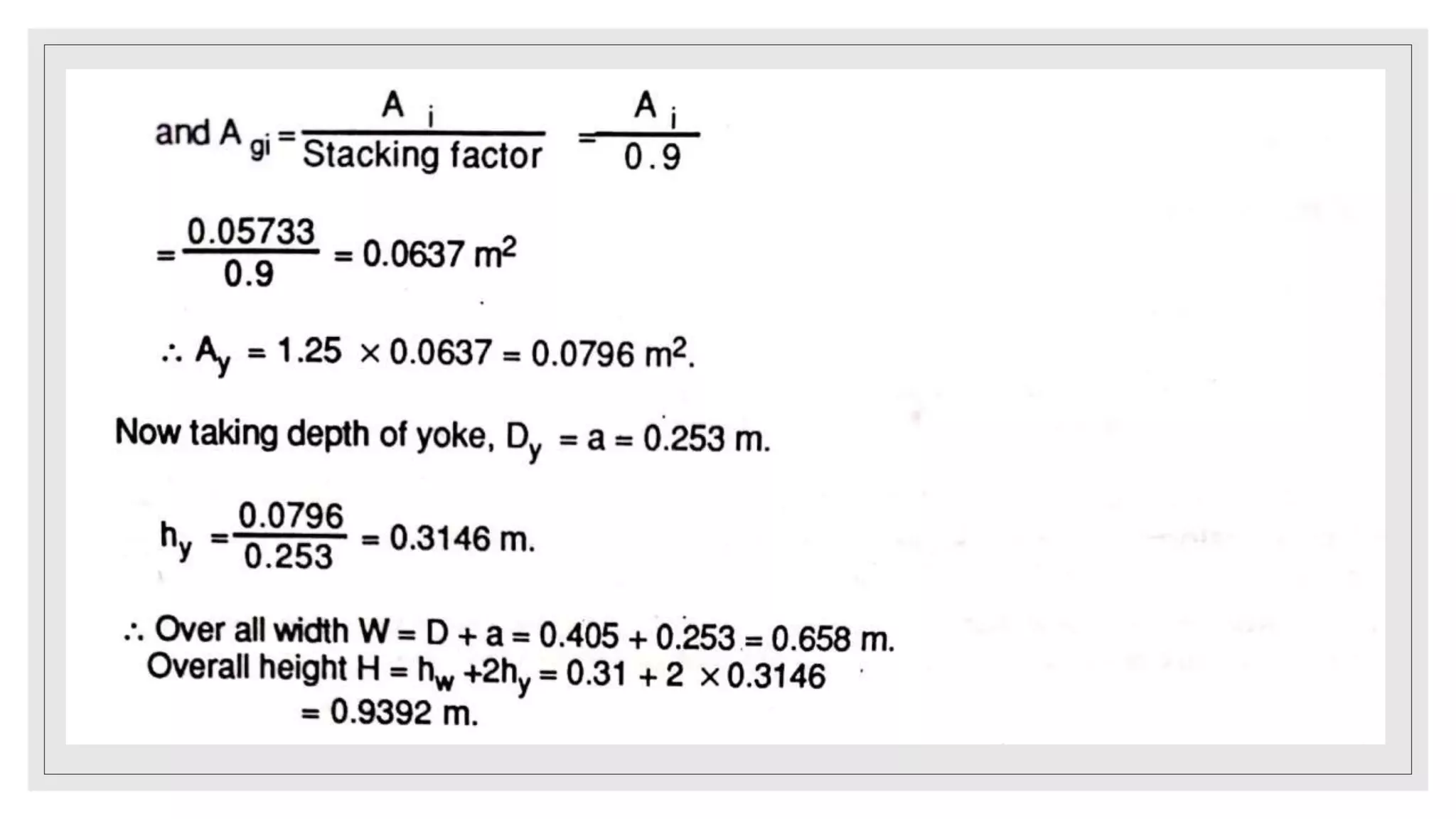 Design of transformer: yoke & core dimensions | PPTX