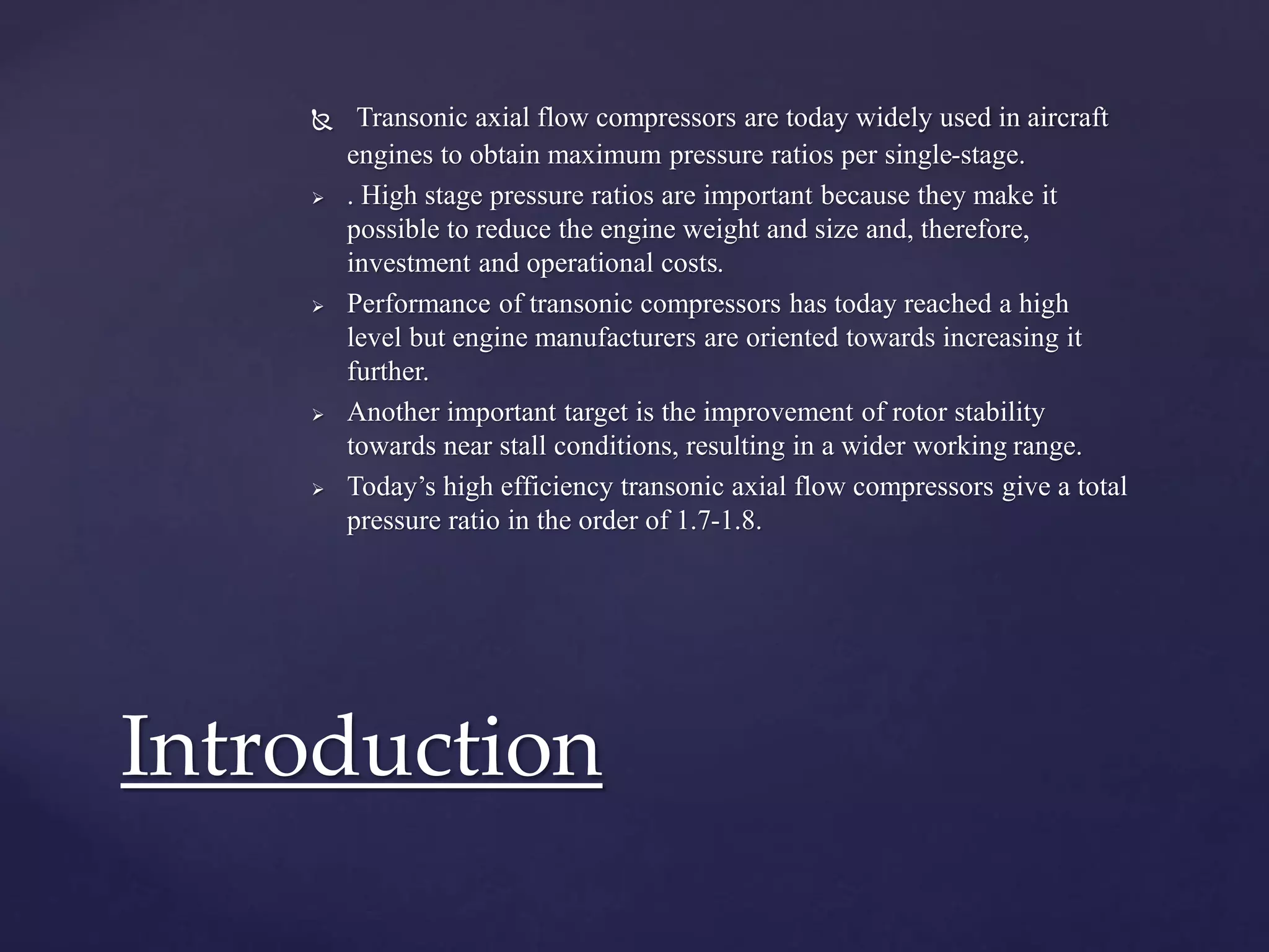 Design of transonic axial compressor | PPTX